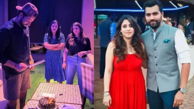 Rohit Sharma 38th Birthday Celebration with Wife Ritika Sajdeh