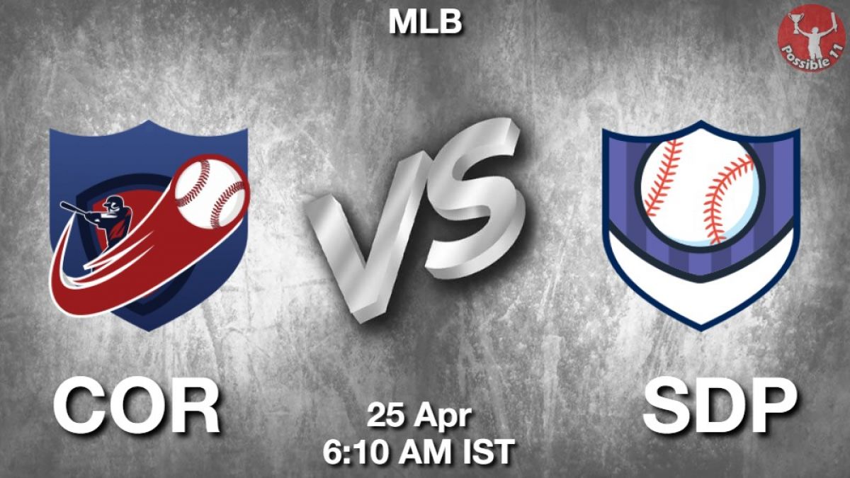 COR vs SDP Dream11 Team Prediction, Fantasy Baseball Tips 25-Apr-2024