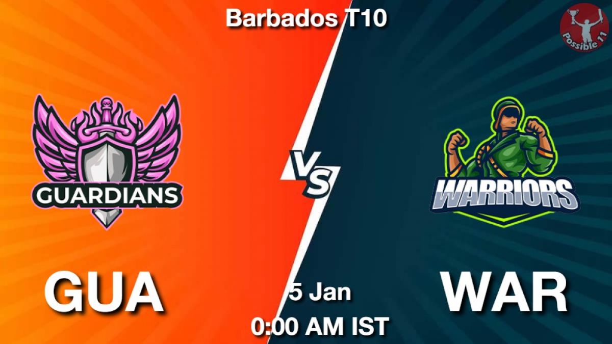 GUA vs WAR Dream11 Team Prediction, Fantasy Cricket Tips 05-Jan-2024 12 ...