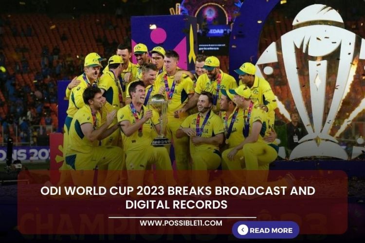 ODI World Cup 2023 breaks broadcast and digital records