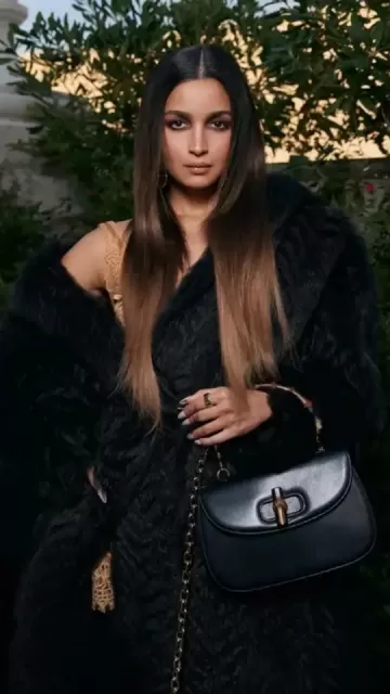 Alia Bhatt poses in Black Beauty